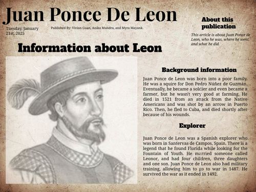 Book Creator | Juan Ponce de Leon