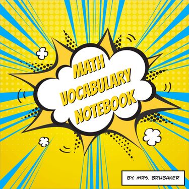 Book Creator | Math Vocabulary Notebook