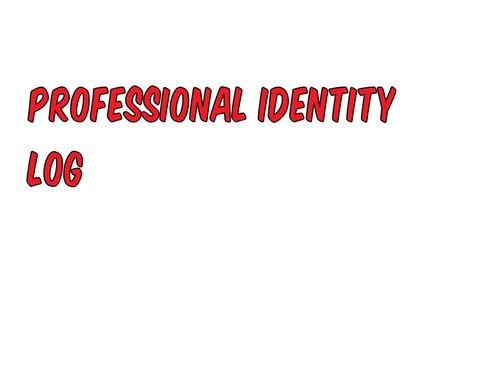 Book Creator | Professional Identity Log