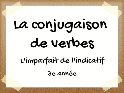 Book Creator | Conjugaison - L'imparfait de l'indicatif