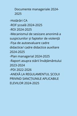 Book Creator | Documente manageriale 2024-2025