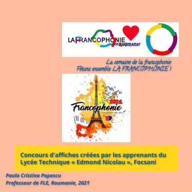 Book Creator | Francophonie 2021-Concours de posters
