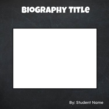 Book Creator | Biography Writing Template - Bookworms Grade 3