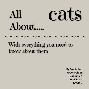 Book Creator | All About Cats