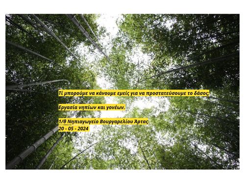 Book Creator | Προστασία του δάσους. Εργασία γονέων και νηπίων.