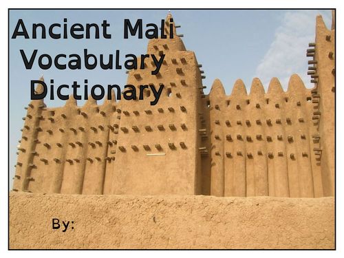 Book Creator | Ancient Mali Vocabulary Dictionary