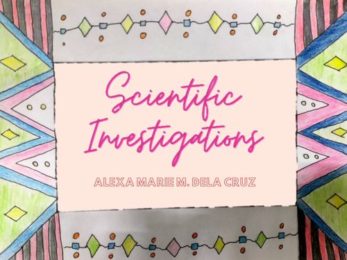 Book Creator - SCIENTIFIC INVESTIGATIONS