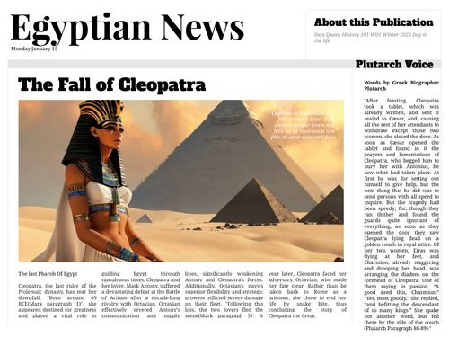 Book Creator | The Fall Of Cleopatra