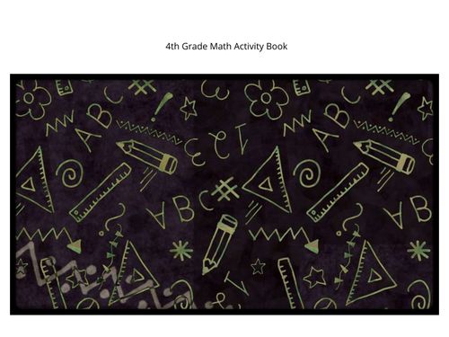 Book Creator | 4th Grade Math Activity Book