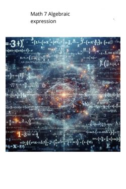 Book Creator | math 7 algebraic expression