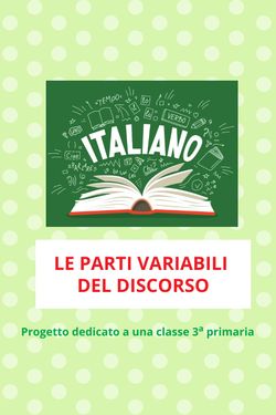 Book Creator | Le parti variabili del discorso