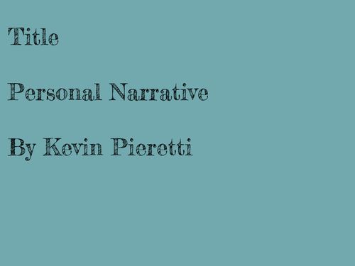 Book Creator | Personal Narrative📖