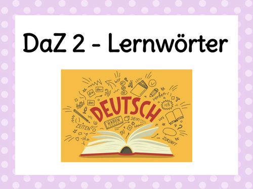 Book Creator | DaZ 2 - Lernwörter