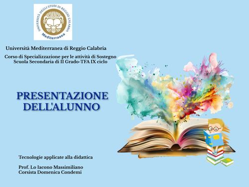 Book Creator | PRESENTAZIONE DELL'ALUNNO