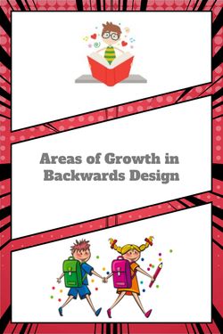 Book Creator | Areas of Growth in Backwards Design