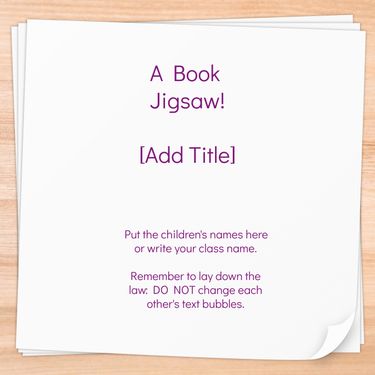 Book Creator | Template for a Book Jigsaw
