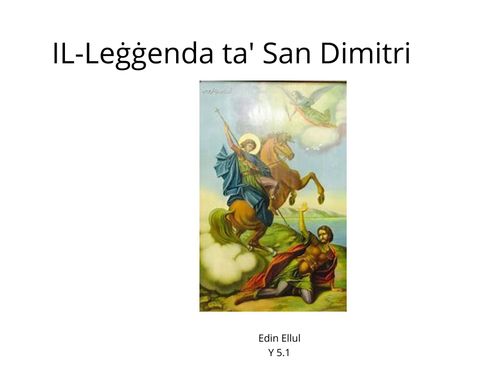 Book Creator | Il-Leġġenda ta' San Dimitri