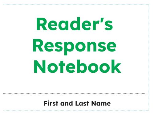 Book Creator | Reader's Response Notebook Template
