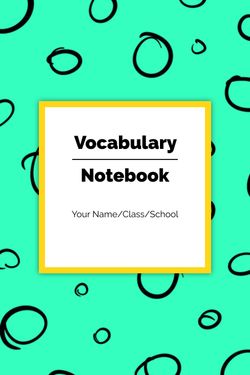 Book Creator | Vocabulary Notebook