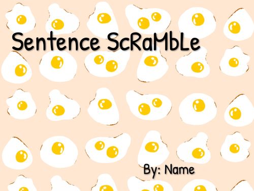 Book Creator | Sentence Scramble