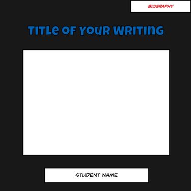 Book Creator | Biography Writing Template