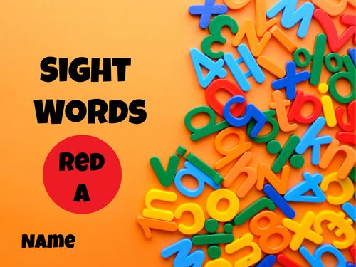 Book Creator | Red Words - 25 sight words