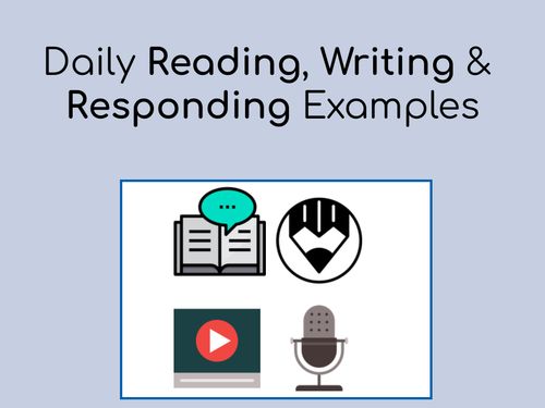 Book Creator | Daily Reading, Writing, Responding Examples