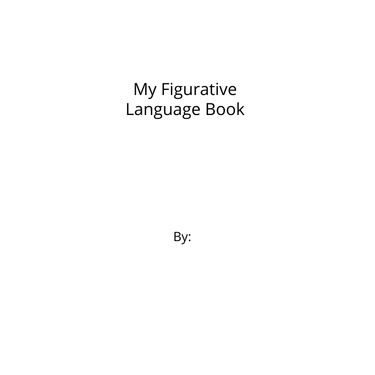 Book Creator | Figurative Language Book Template