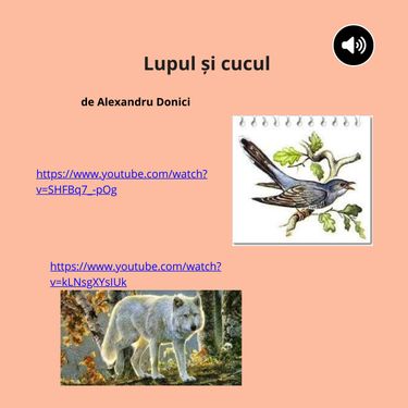 Book Creator | Lupul și cucul de A.Donici