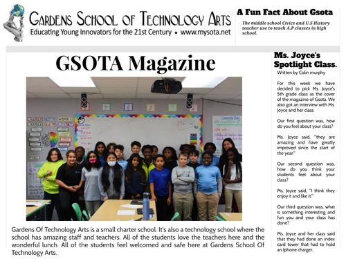 Book Creator | GSOTA MAGAZINE 1/13/2023
