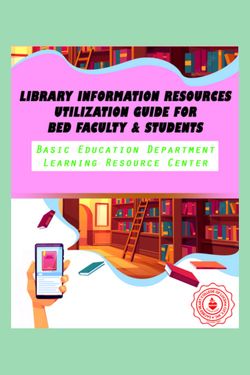 Book Creator | LIBRARY INFORMATION RESOURCES UTILIZATION GUIDE FOR IBED ...