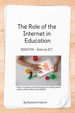Book Creator | The Role of the Internet in Education