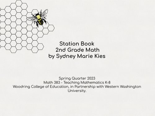 Book Creator | Math Station Book