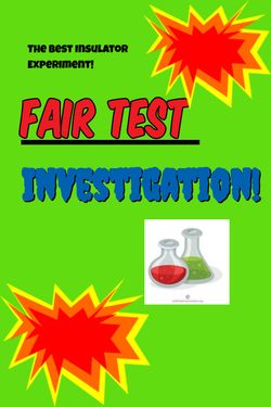 Book Creator | Fair Test Science Experiment