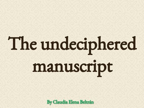 Book Creator | The undeciphered manuscript