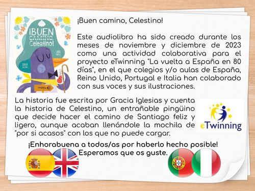 Book Creator | AUDIOLIBRO "¡BUEN CAMINO, CELESTINO!"