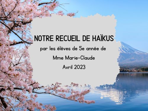 Book Creator | Recueil de haïkus