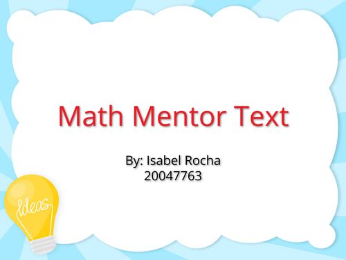 Book Creator | Math Mentor Text
