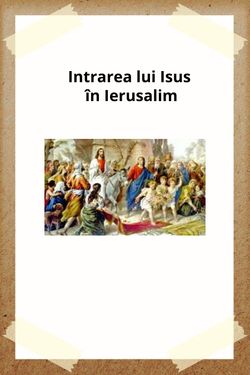Book Creator | Intrarea lui Isus în Ierusalim