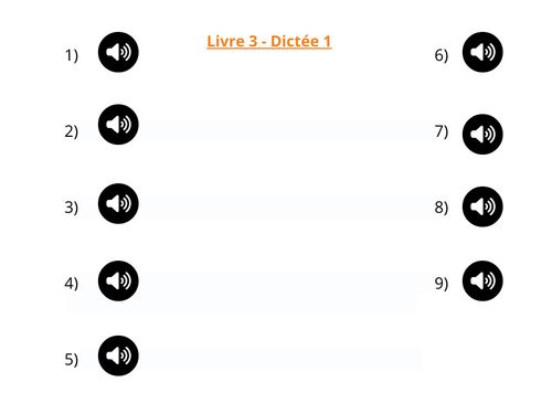 Book Creator | Dictée 1 Livre 3 - C4