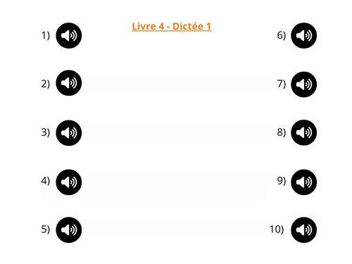 Book Creator | Dictée 1 Livre 4