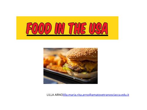 Book Creator | Food in the USA