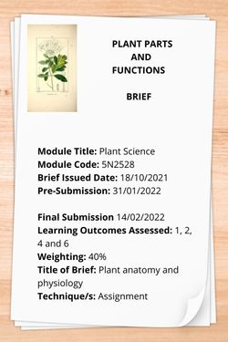 Book Creator | Plant Parts and Functions Brief