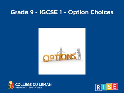 Book Creator | Grade 9 / I.G.C.S.E. Option Choices