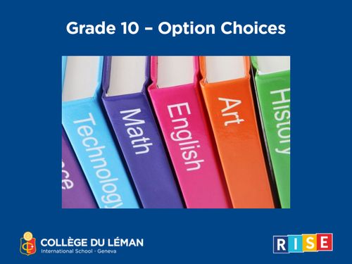 Book Creator | Grade 10 Option Choices