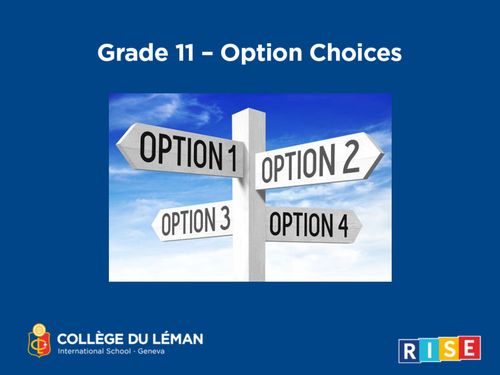 Book Creator | Grade 11 Option Choices