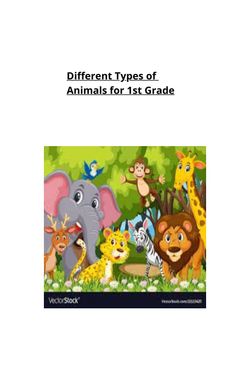 Book Creator | Animals for 1st Grade