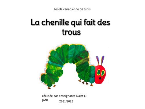 Book Creator | La chenille qui fait des trous