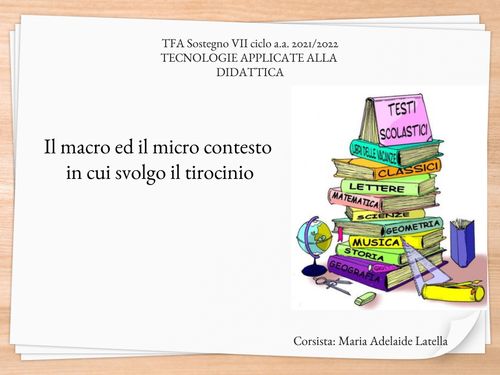 Book Creator | Il macro ed il micro contesto in cui svolto il tirocinio