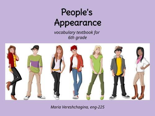 Book Creator | People's Appearance vocabulary textbook